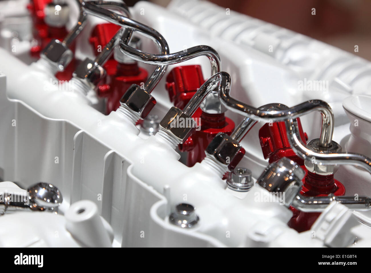 Common rail diesel injection system of a modern motor Stock Photo - Alamy
