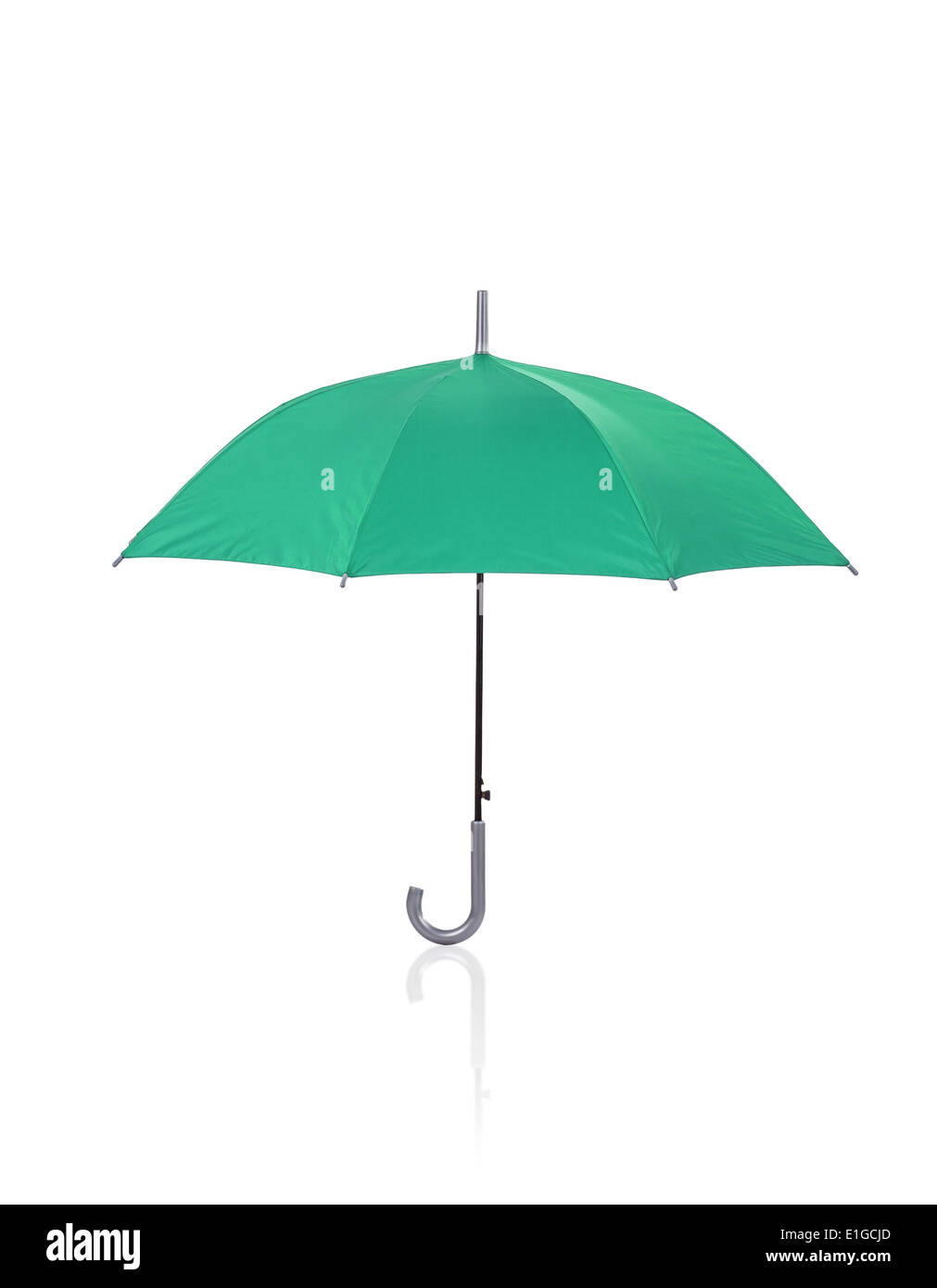 open green umbrella isolated on white background Stock Photo - Alamy