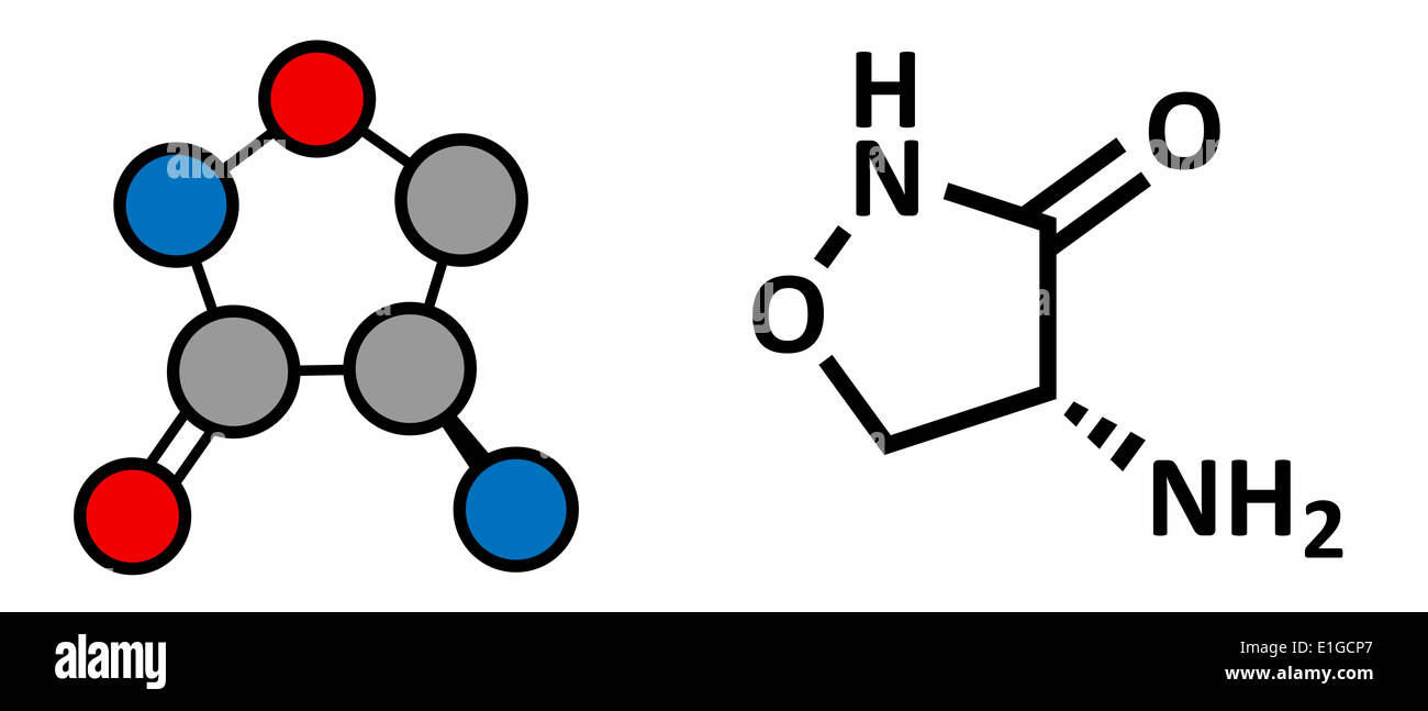 Cycloserine (D-cycloserine) tuberculosis drug, chemical structure ...