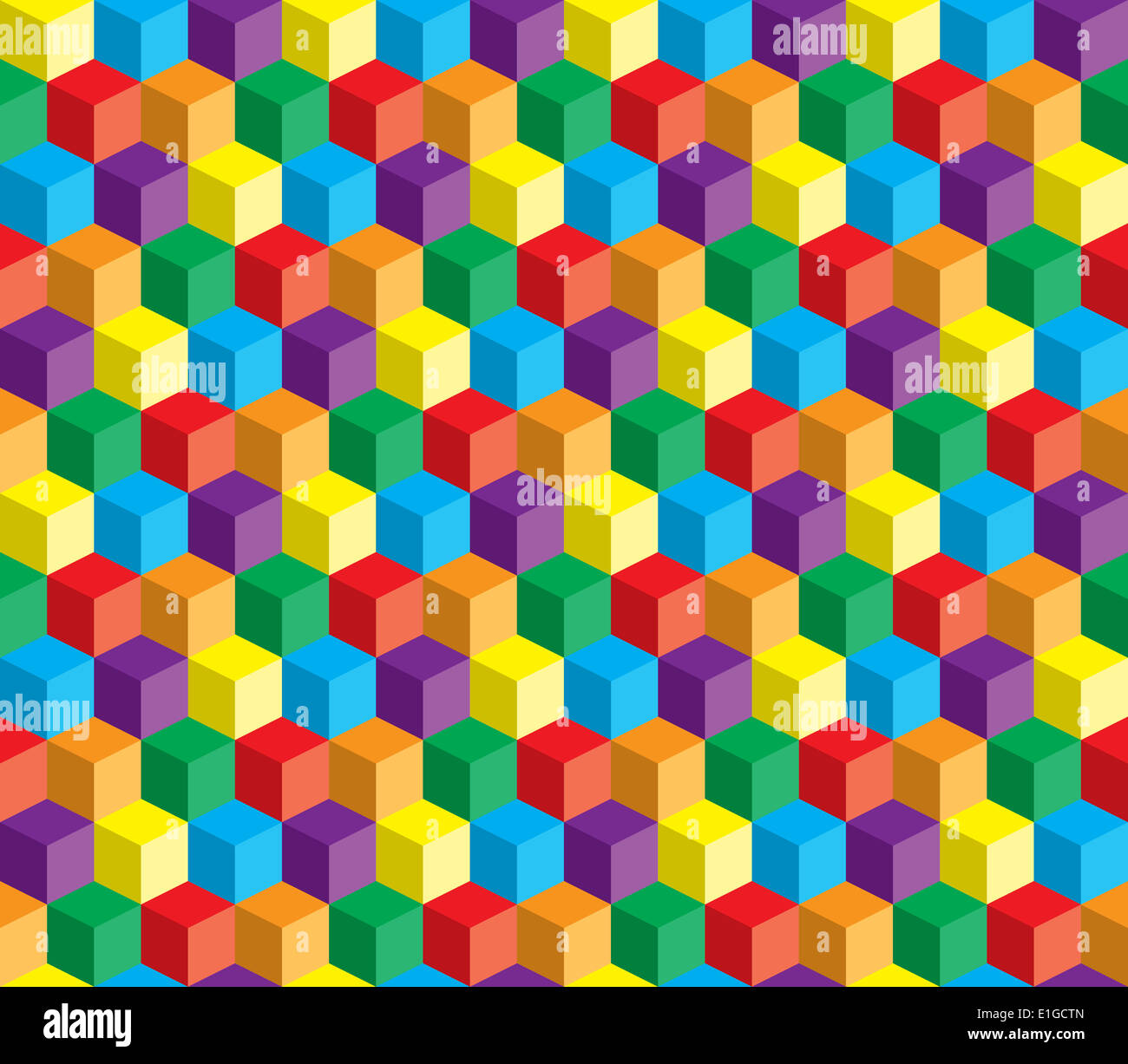 Abstract beautiful colorful vector cube and squares repeatable ...