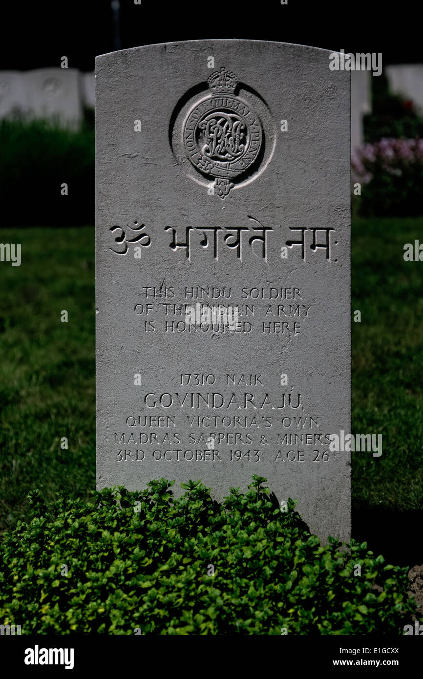 Indian army section of war grave cemetery hi-res stock photography and ...