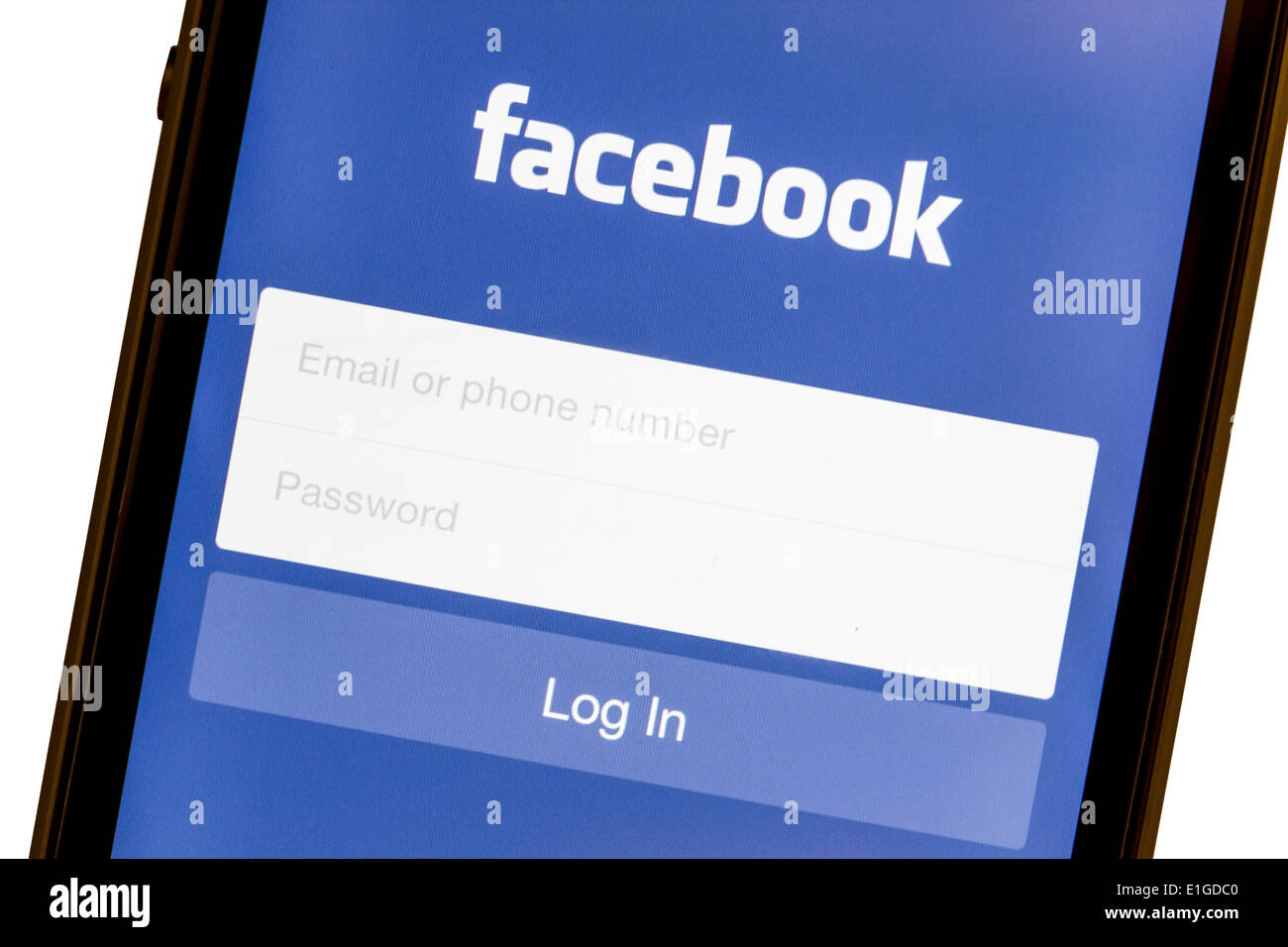 Facebook on Apple iphone Stock Photo - Alamy