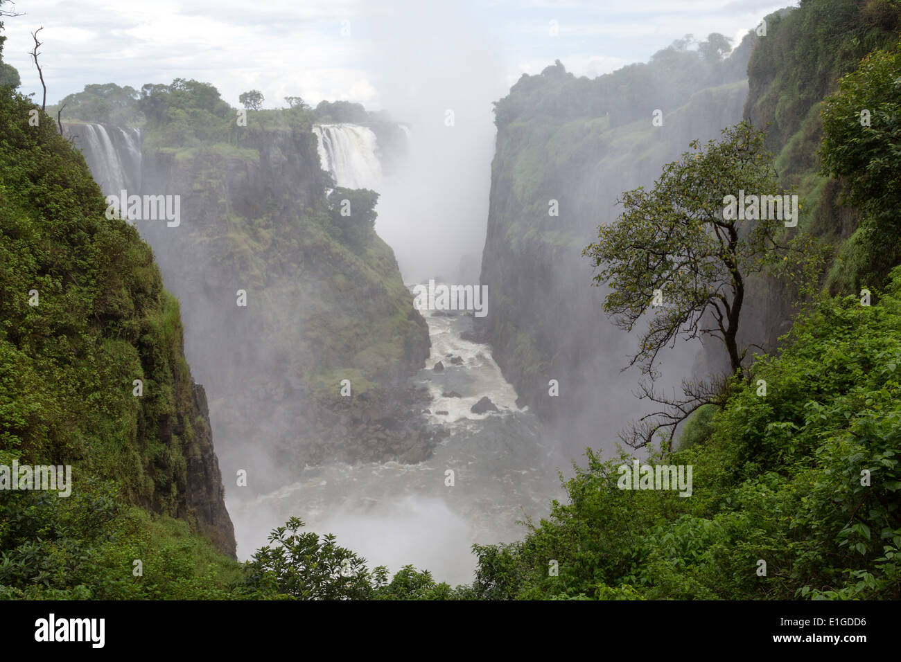 Victoria Falls viewed from the western end, Zimbabwe, Africa Stock ...