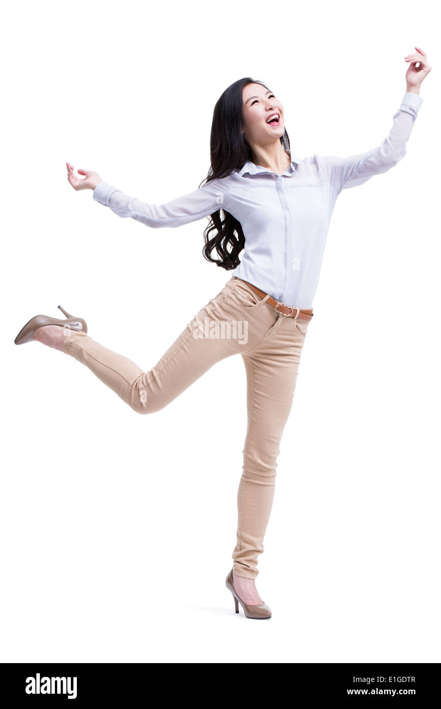 Standing on one leg Cut Out Stock Images & Pictures - Alamy