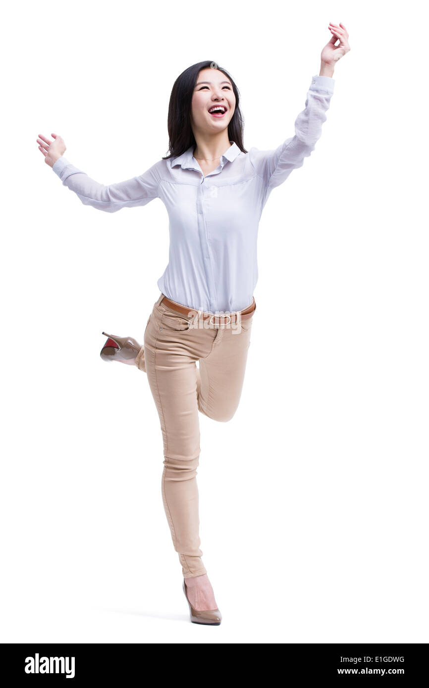 Women stepping down Cut Out Stock Images & Pictures - Alamy
