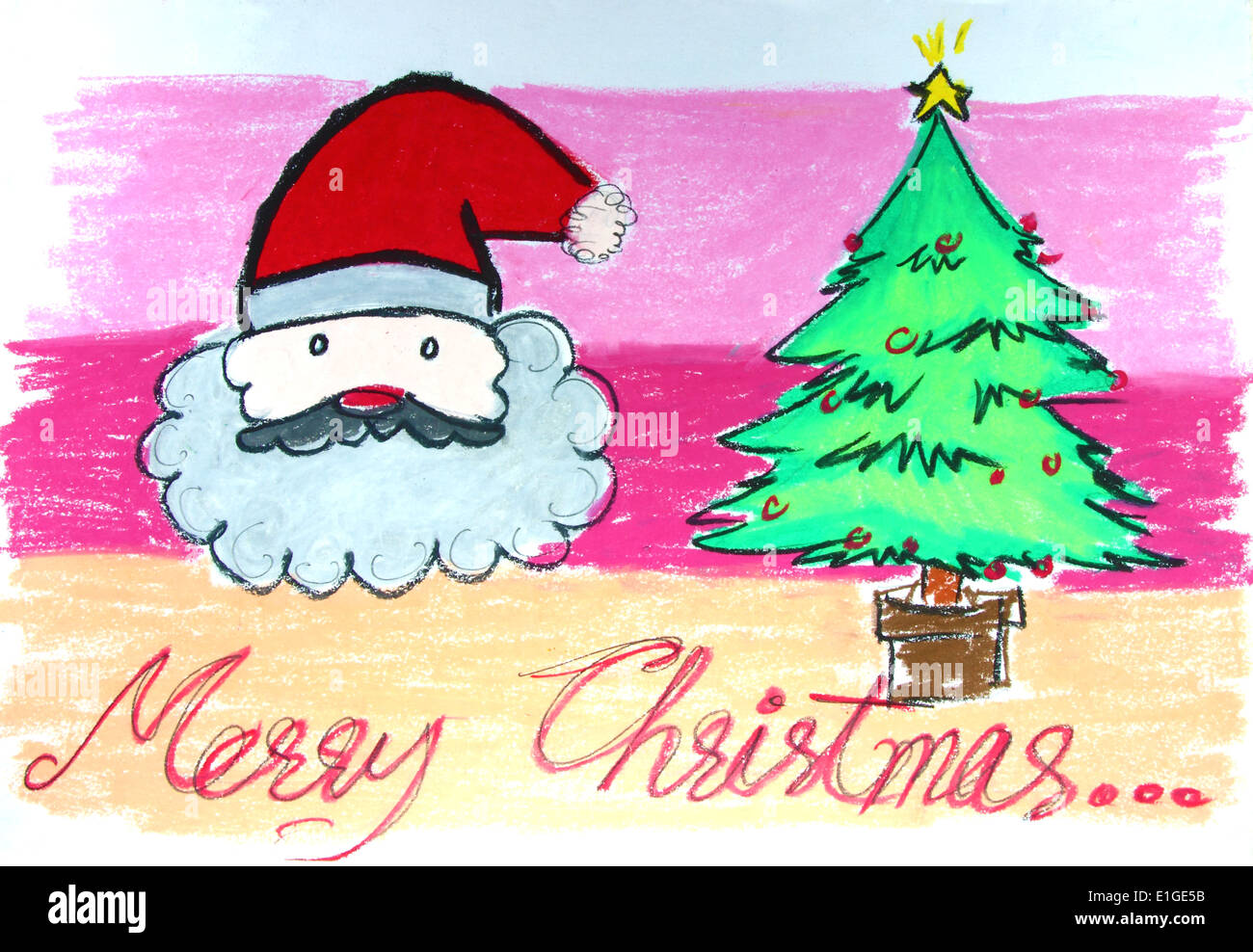 Easy Christmas Paintings Of Santa