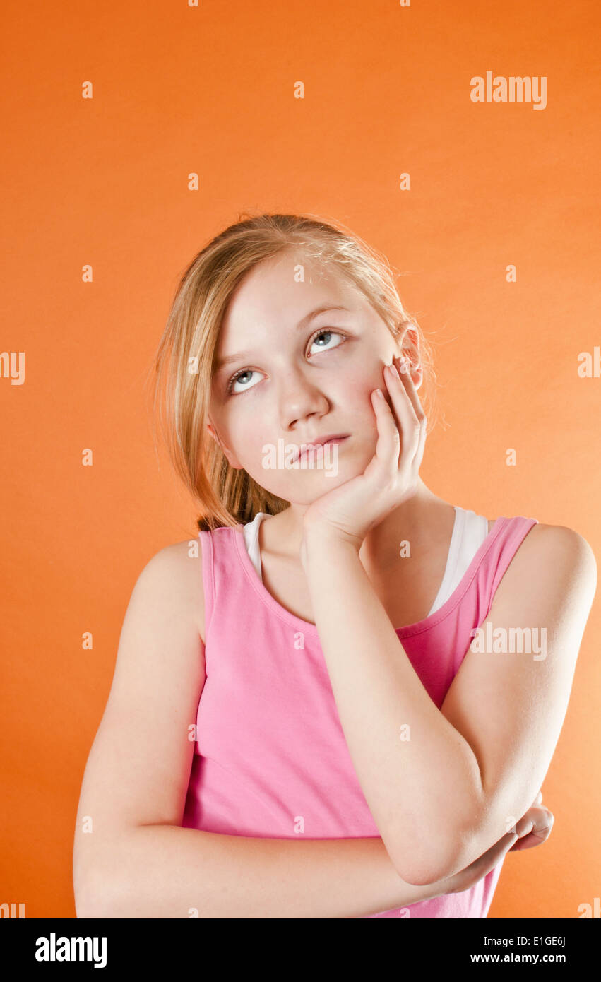A worried child Stock Photo - Alamy