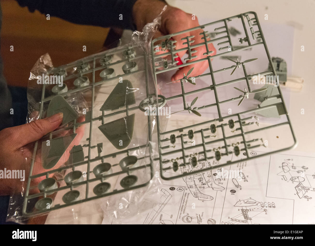 aircraft model making hobby Stock Photo - Alamy