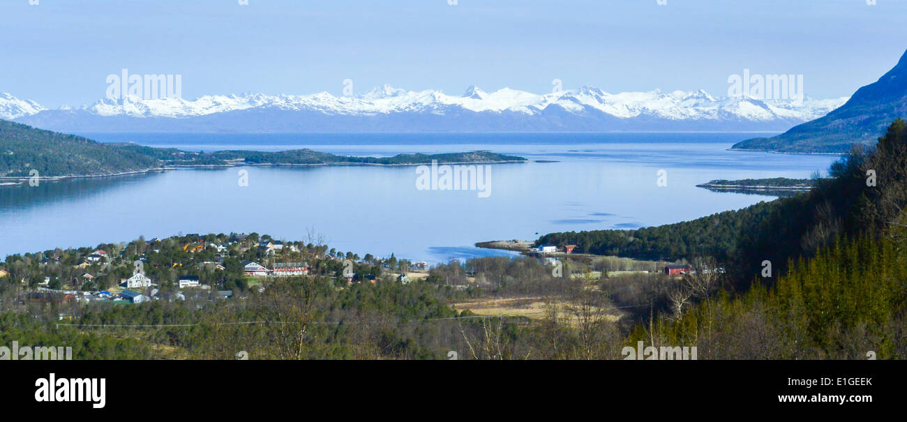 Lofot islands seen from Ulvsvag Stock Photo - Alamy
