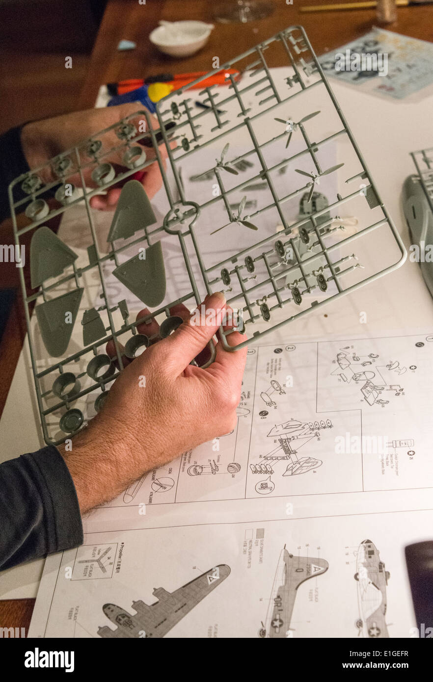 Unpainted assembled the most popular types of aircraft to model hi-res ...