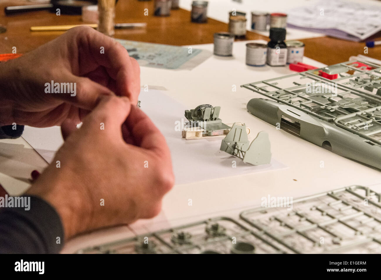 aircraft model making hobby Stock Photo - Alamy