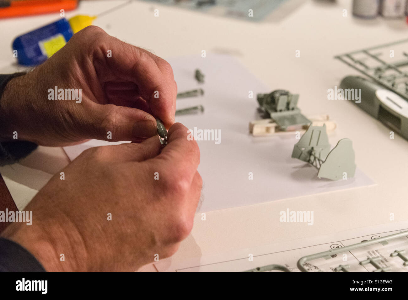 aircraft model making hobby Stock Photo - Alamy