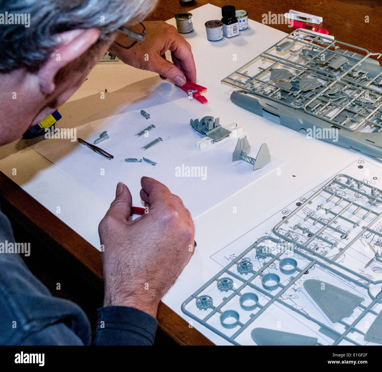 aircraft model making hobby Stock Photo - Alamy