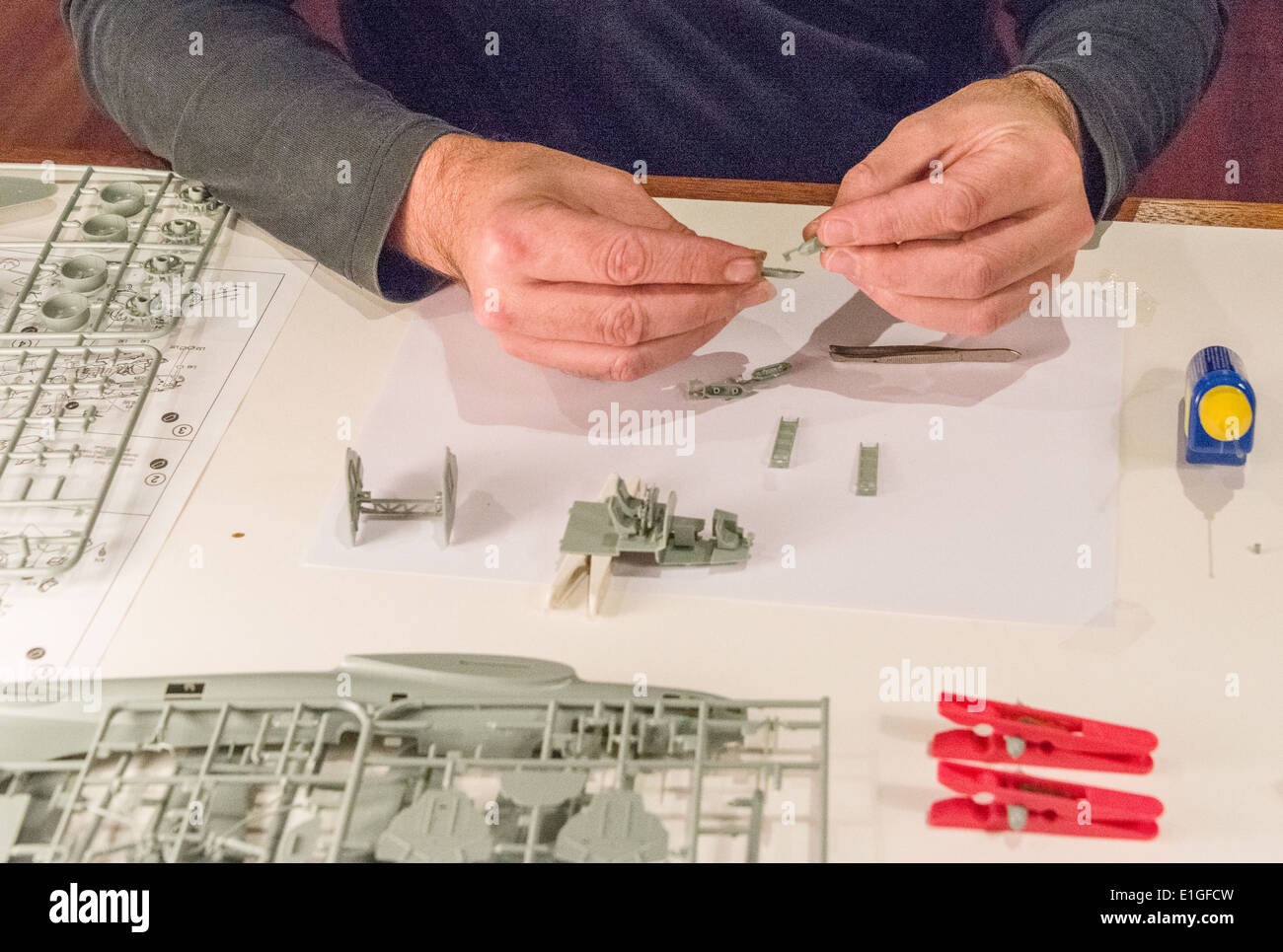 aircraft model making hobby Stock Photo - Alamy