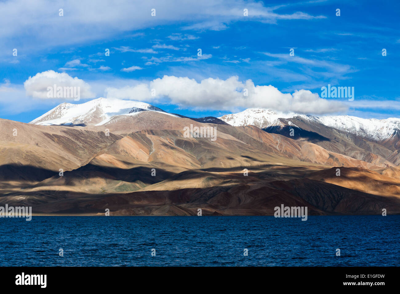 Mountain landscape in region of Tsomoriri, Rupshu, Changtang, Ladakh ...