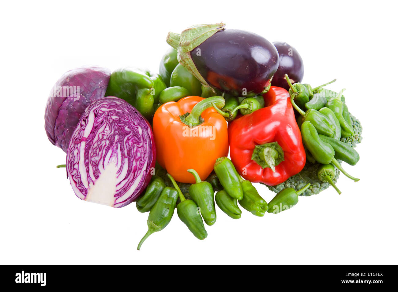 some vegetables isolated on white background Stock Photo - Alamy
