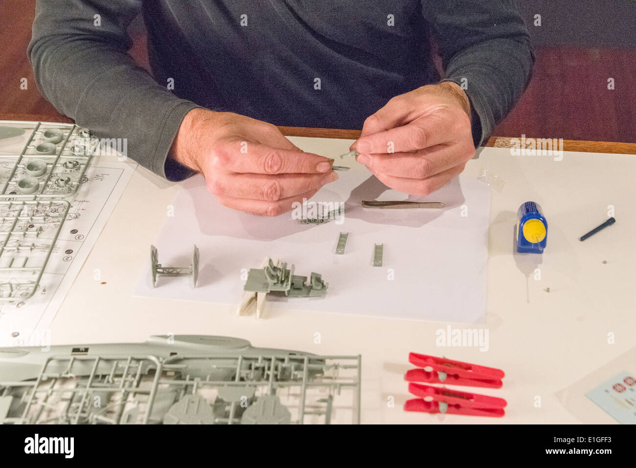 aircraft model making hobby Stock Photo - Alamy