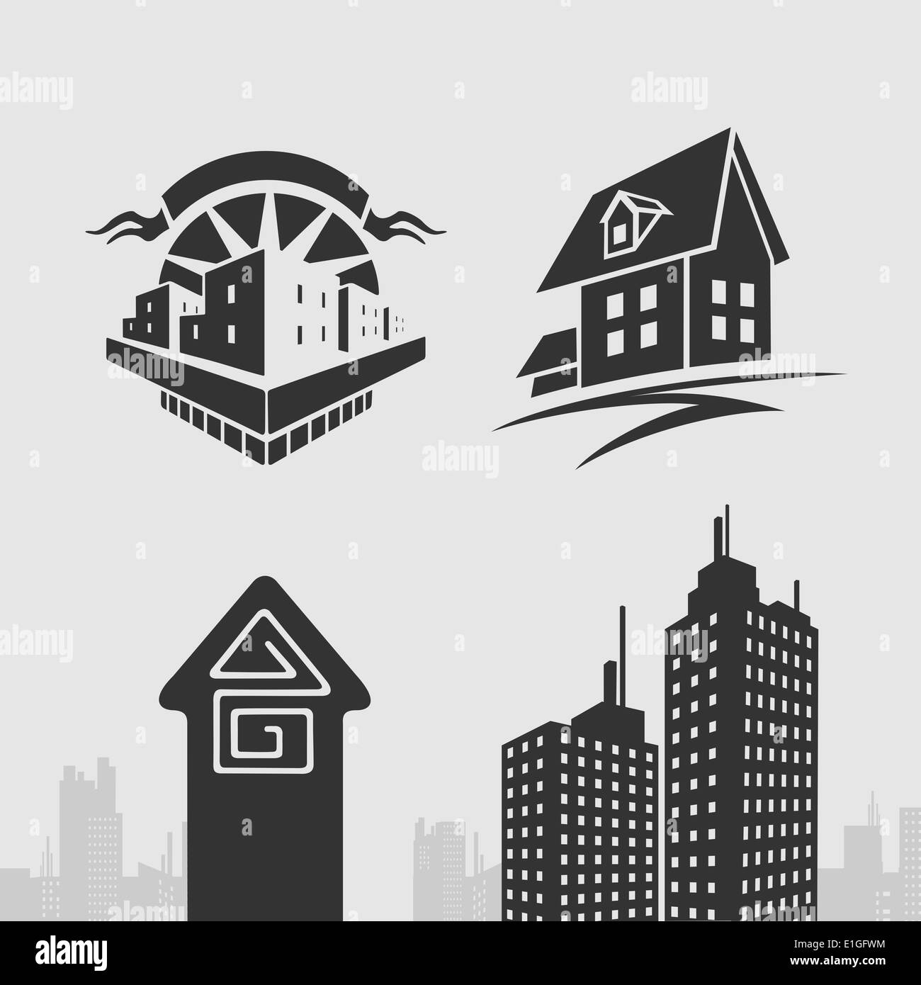 Symbol set property Stock Photo - Alamy