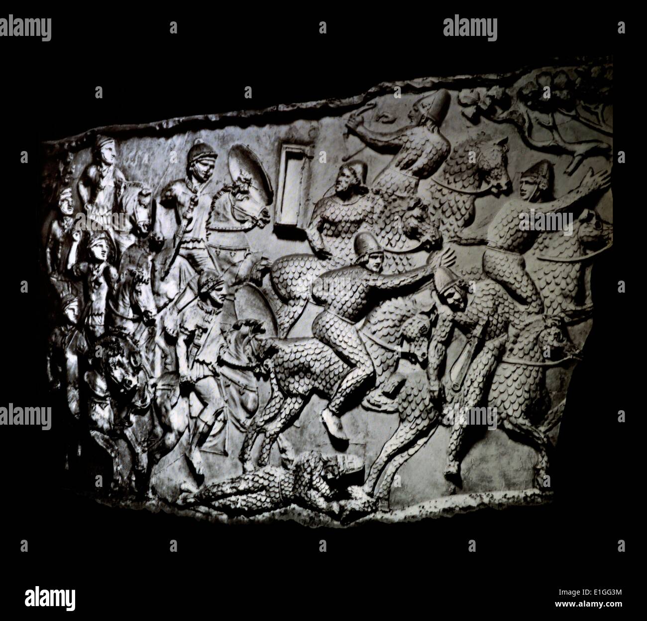 Detail from Trajan's Column depicts Sarmatian soldiers. Trajan's Column ...