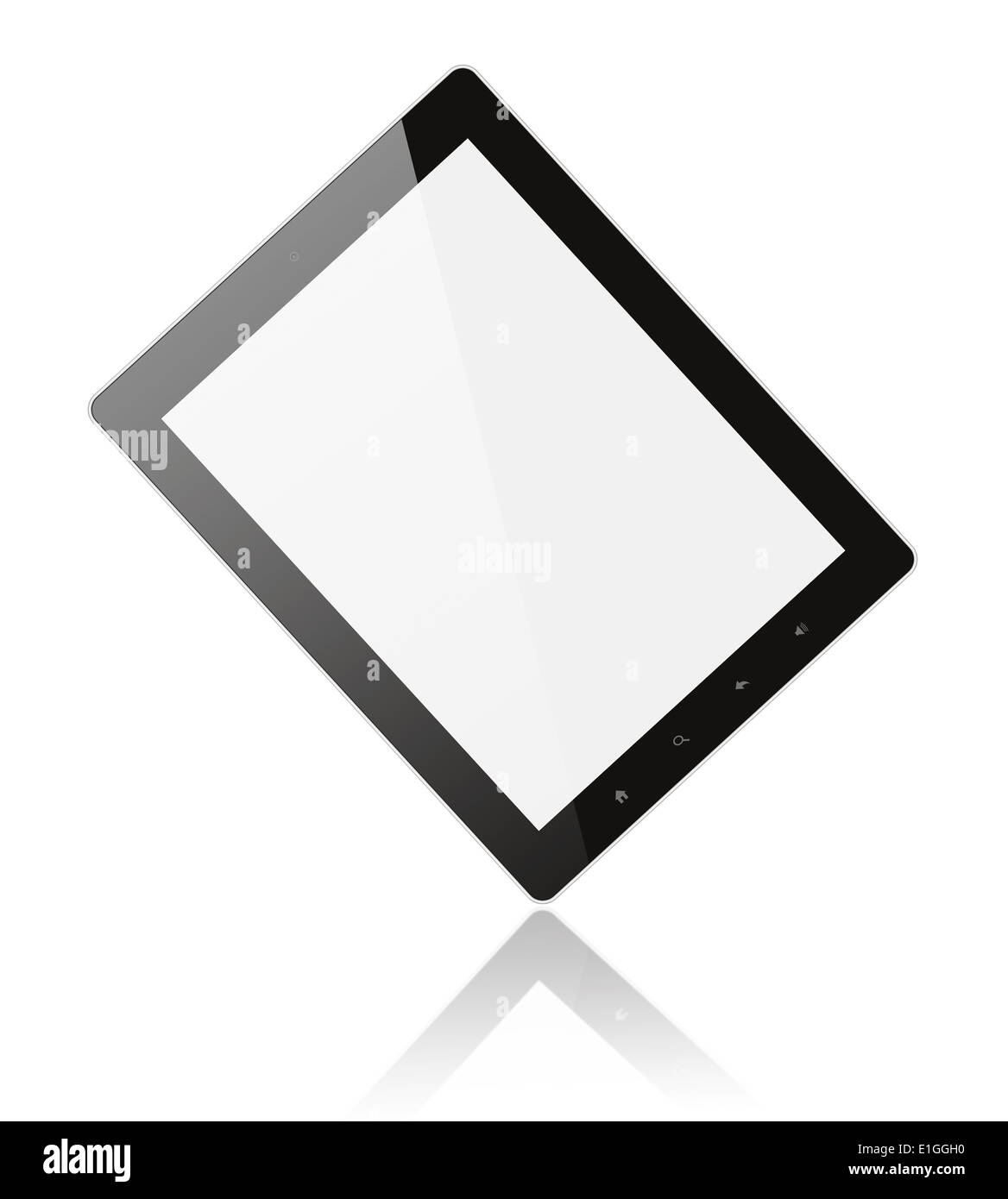 Black digital tablet pc on white background Stock Photo - Alamy