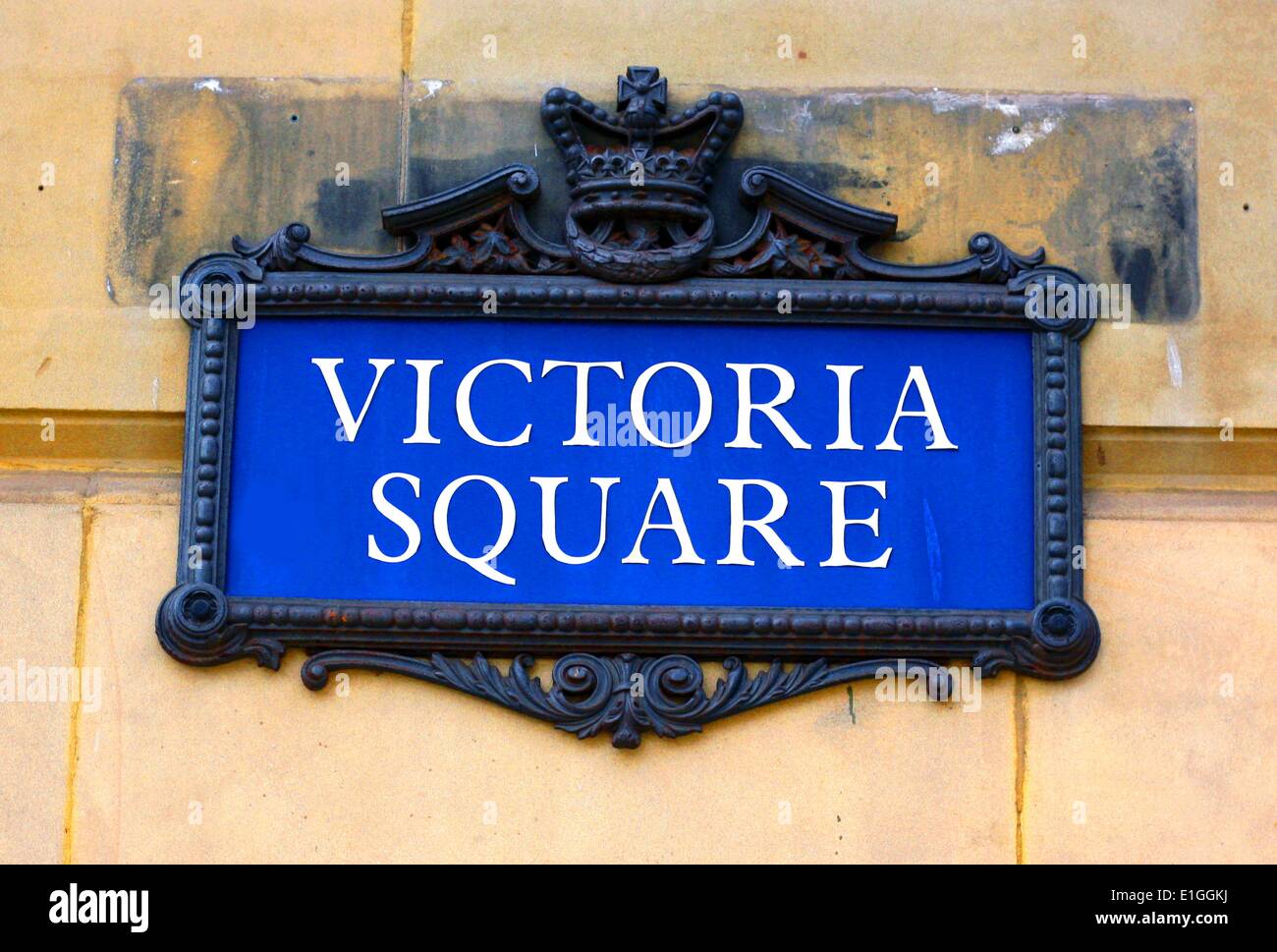 Victoria square birmingham street sign england hi-res stock photography ...