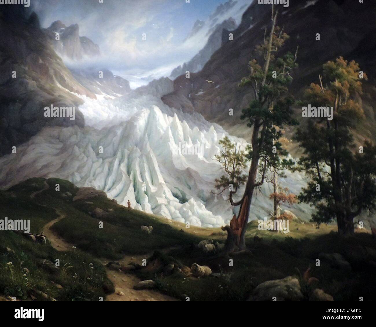 Grindelwaldgletscher thomas fearnley art artist hi-res stock ...