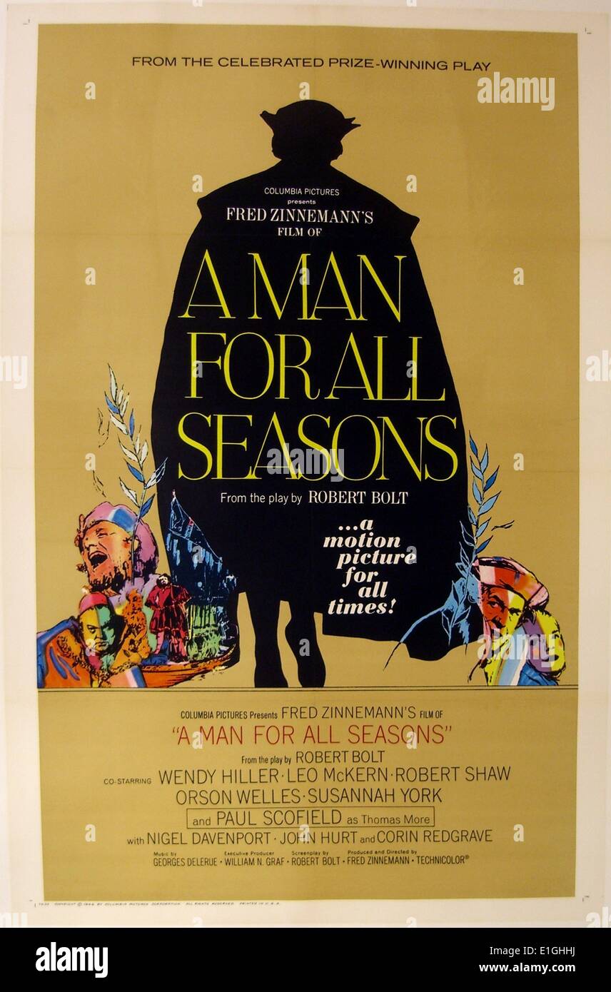 A Man for all Seasons a 1966 British film based on Robert Bolt's play ...