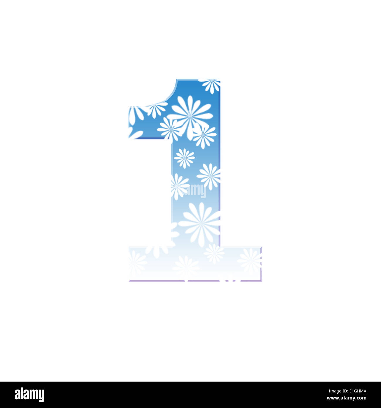 Blue Number One Clipart