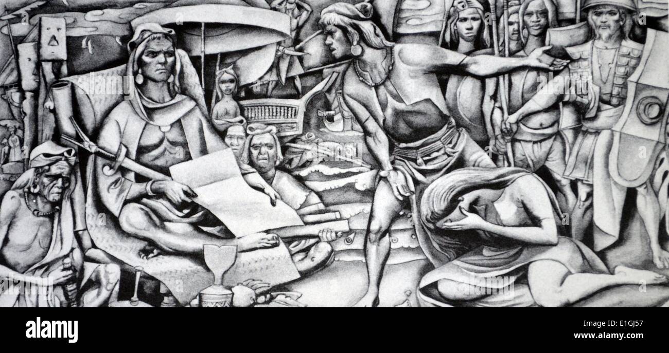 Carlos V. Francisco, The Code of Kalantiaw, 1964, Watercolour Stock ...