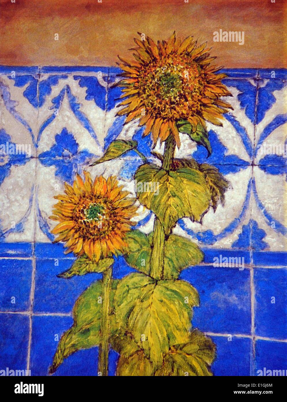 Philippines filipino art asian art juvenal sanso sunflower hi-res stock ...