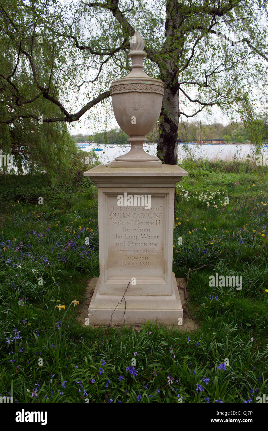 Memorial for Queen Caroline, wife of George II, in Hyde Park, London ...