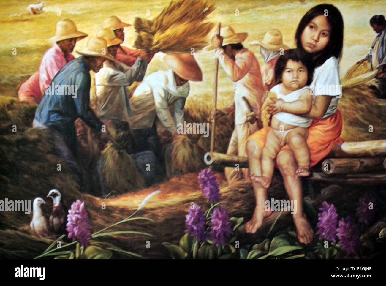 Philippines filipino art asian art jose blanco harvest hi-res stock ...