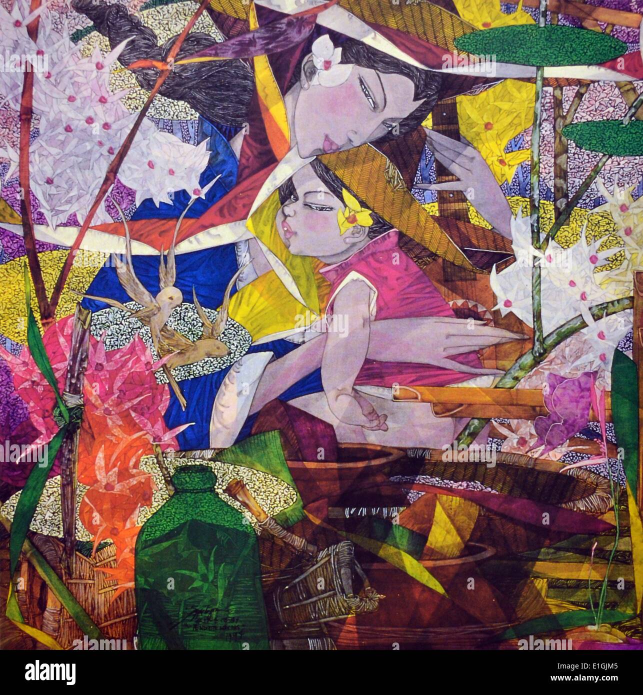 Philippines filipino art asian art dizon tender loving hi-res stock ...