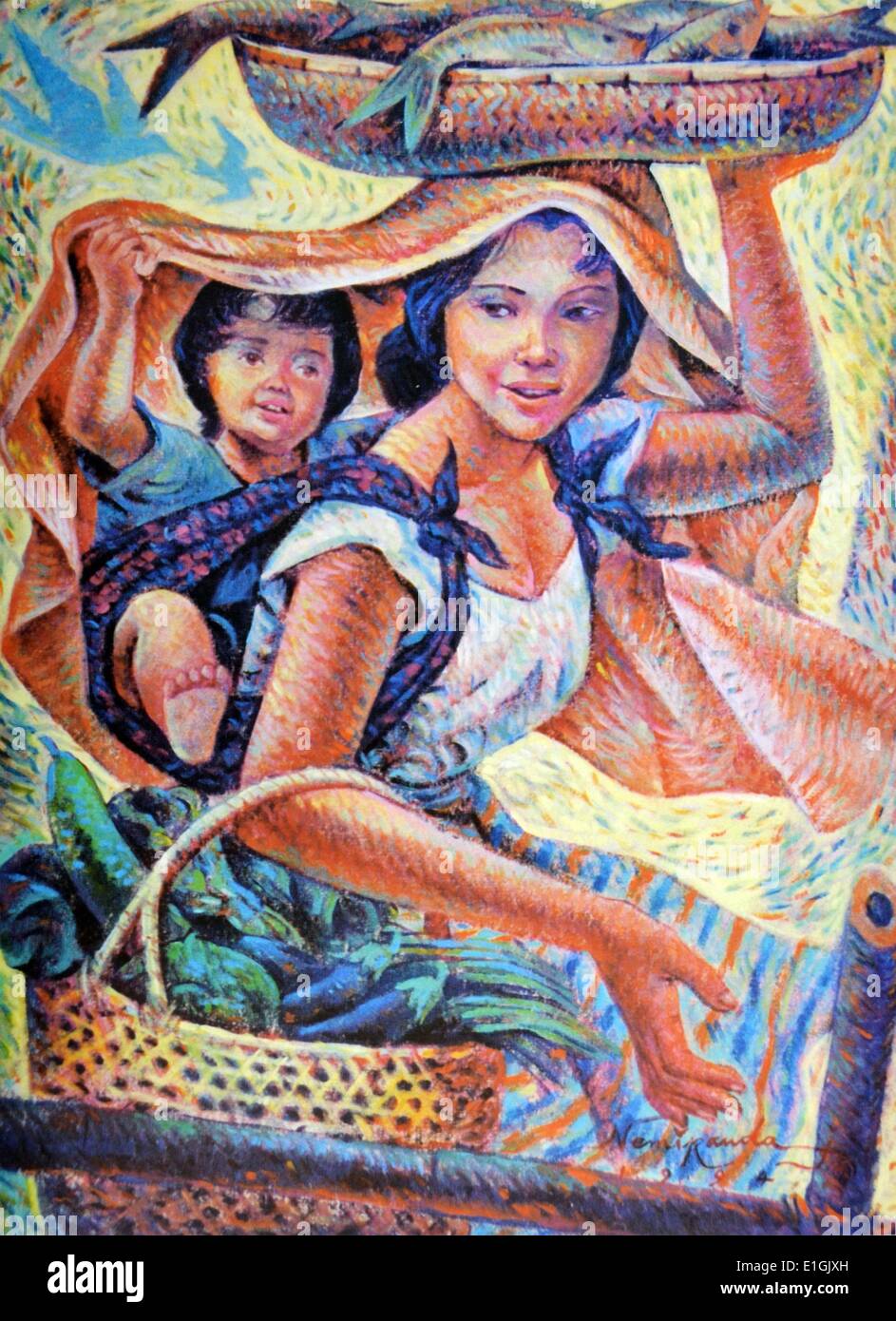 Philippines filipino art asian art nemiranda tindera hi-res stock ...