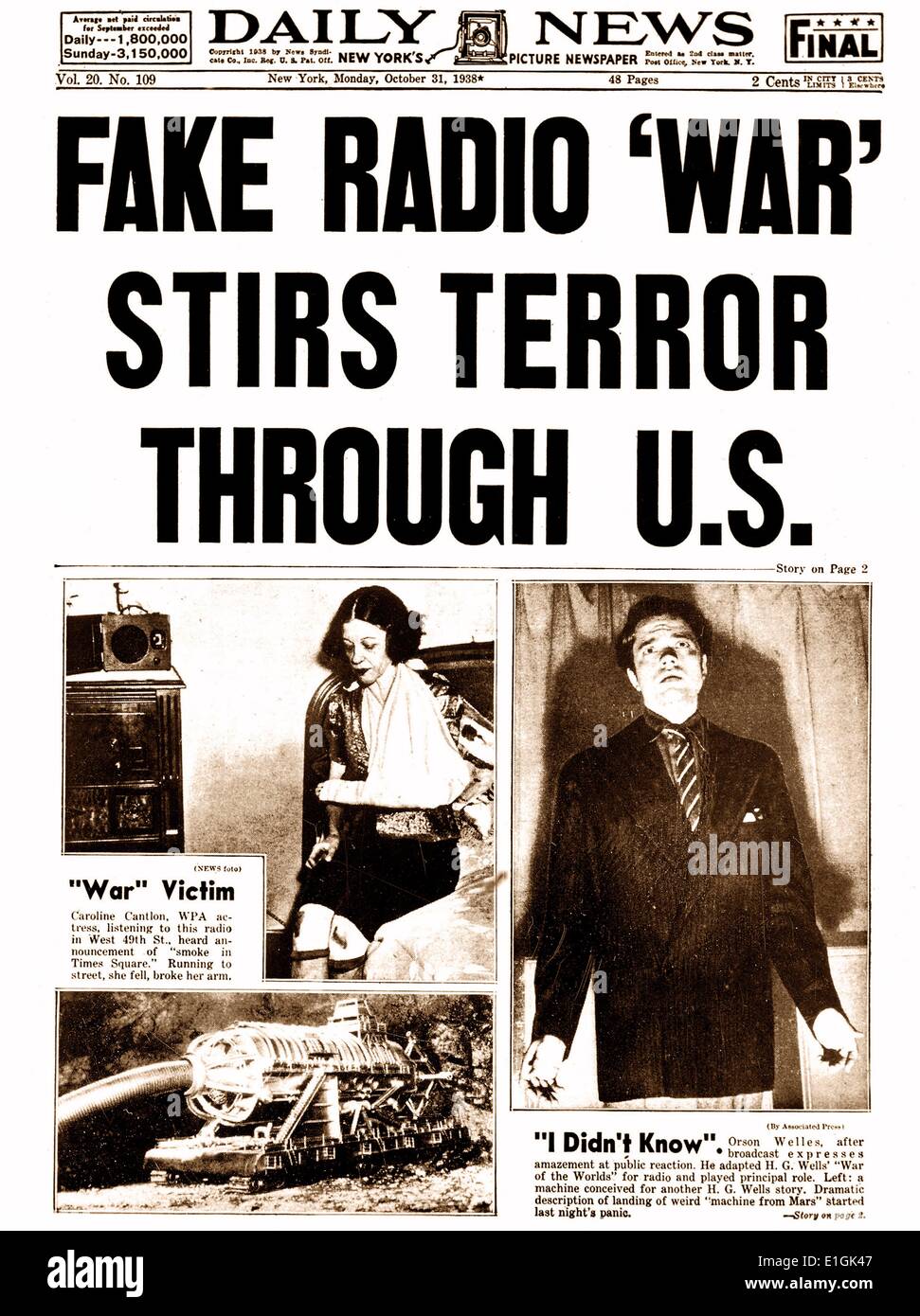 Fake Radio War, an episode of the American radio anthology series "The ...