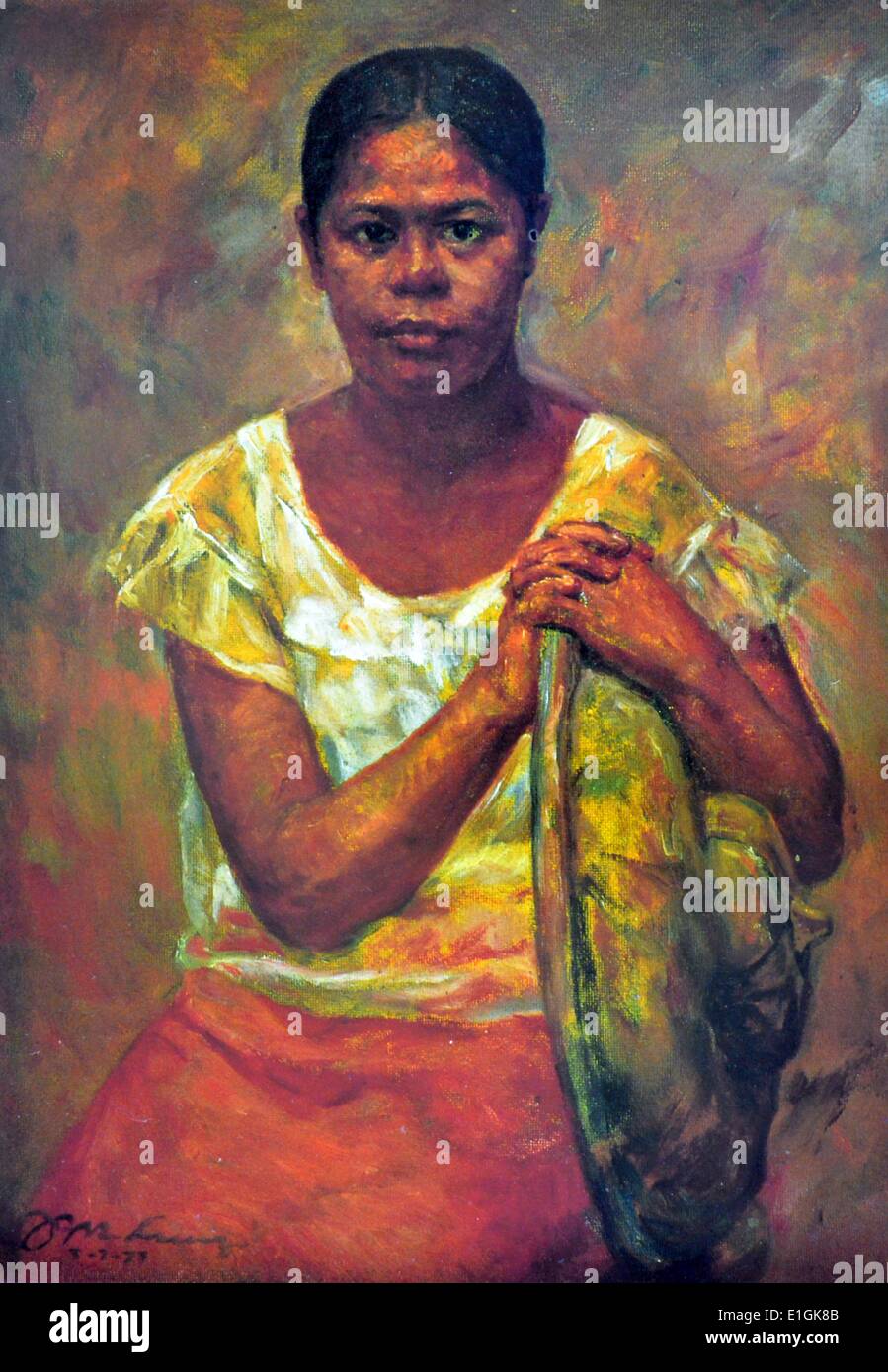 Philippines filipino art asian art oil canvas hi-res stock photography ...