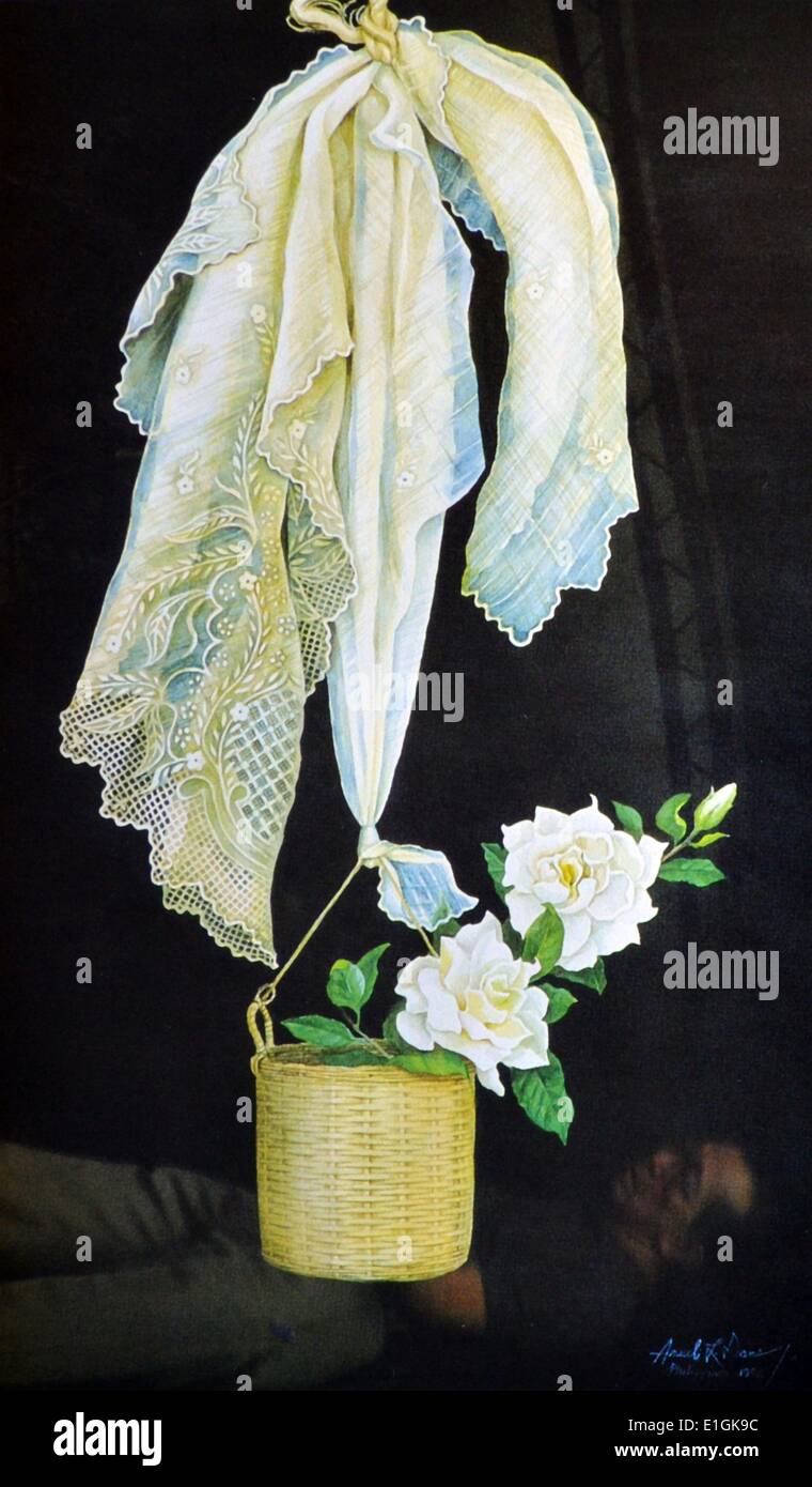 Arceli Dans, watercolour, 1982, 'Lace' Stock Photo - Alamy