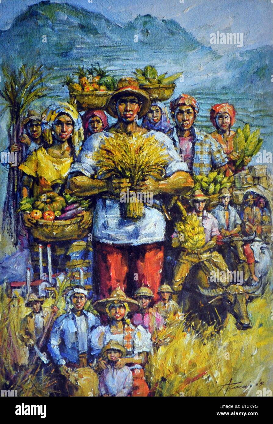 Philippines filipino art asian art oil canvas High Resolution Stock ...