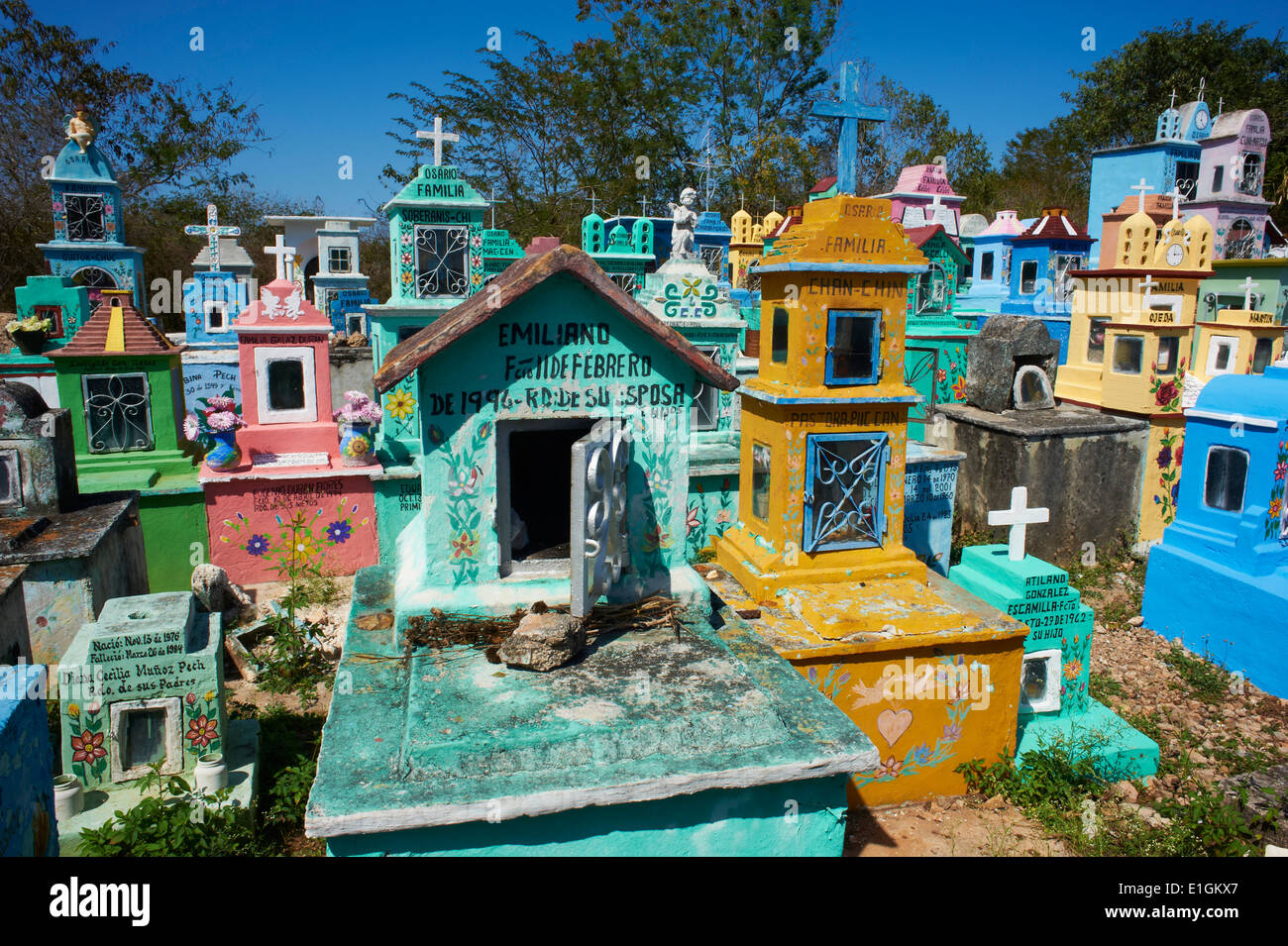 Mexico, Yucatan state, Hoctun, Mayan cemetery Stock Photo - Alamy