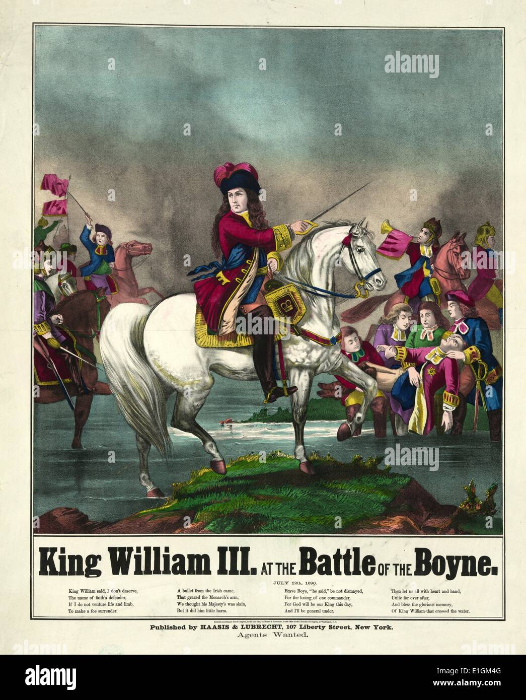 King William III at the battle of the Boyne Stock Photo: 69823168 - Alamy