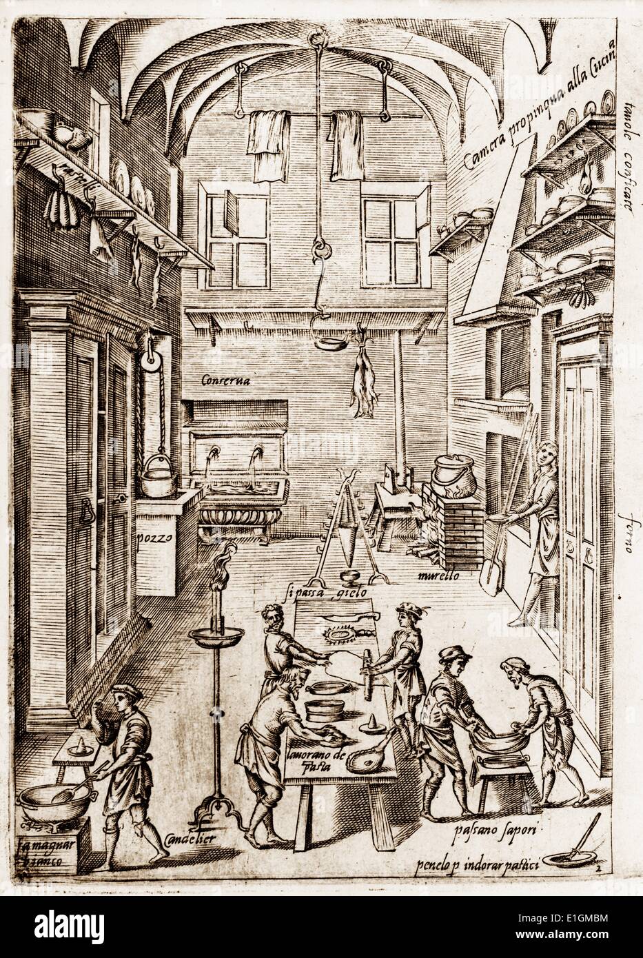 Interior 16th century kitchen hi-res stock photography and images - Alamy