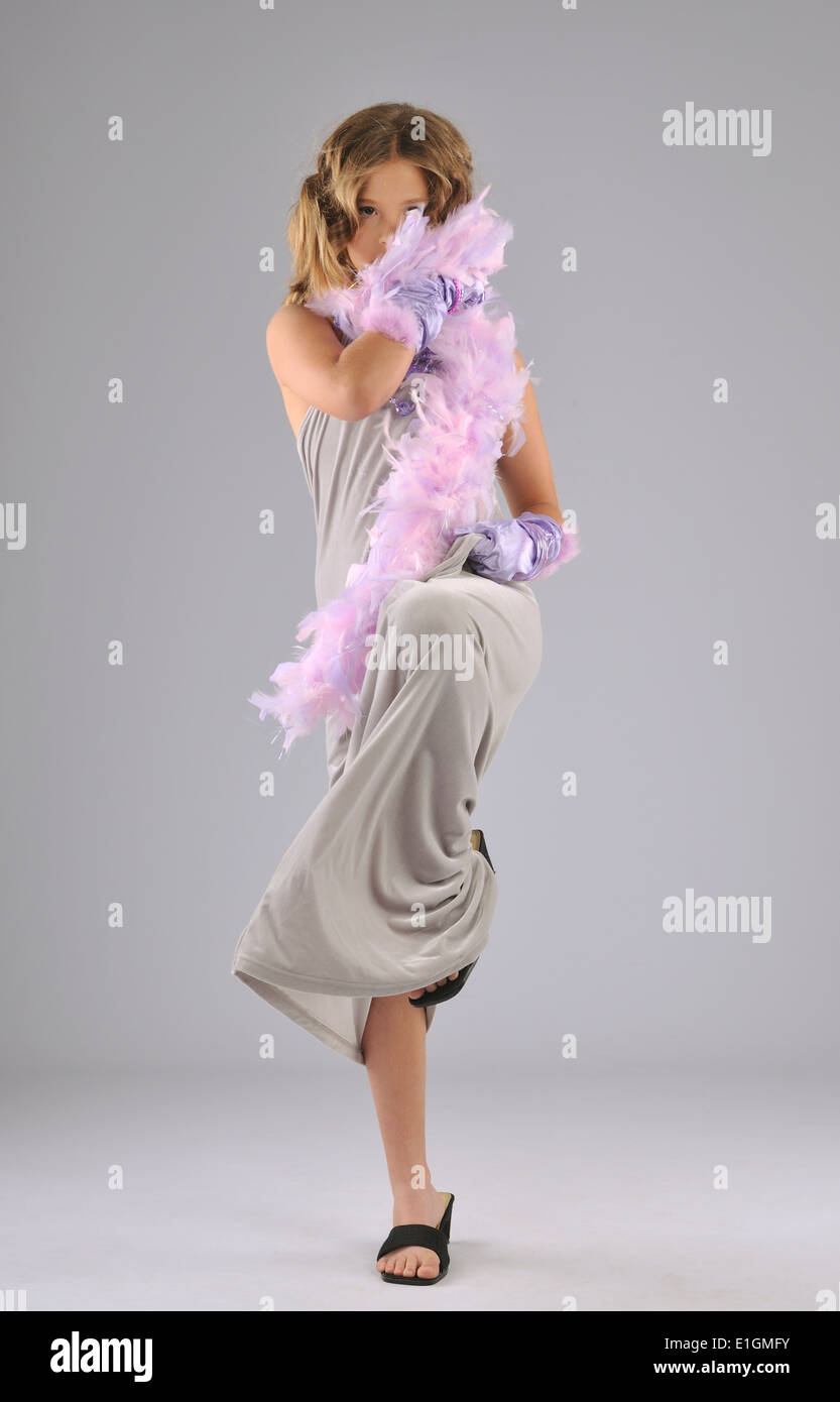 Young girl dressing up Stock Photo - Alamy