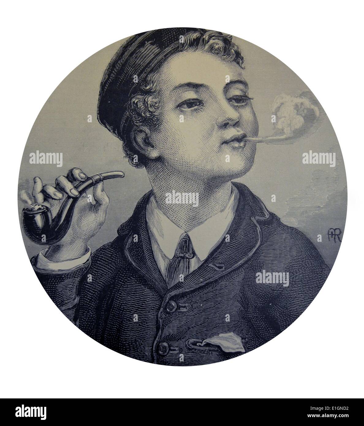 Pipe smoking boy hi-res stock photography and images - Alamy