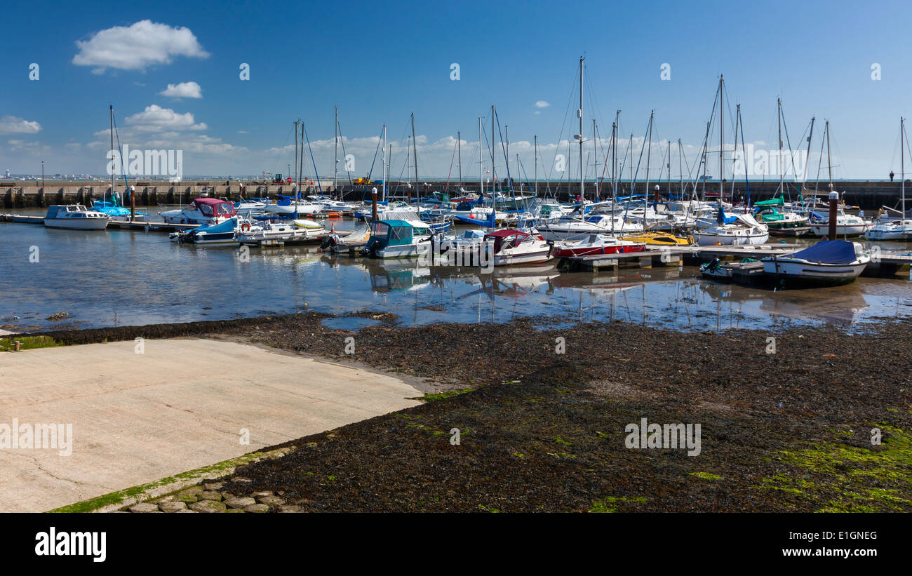 Boats in Ryde Harbour on the Isle Of Wight England UK Europe Stock ...