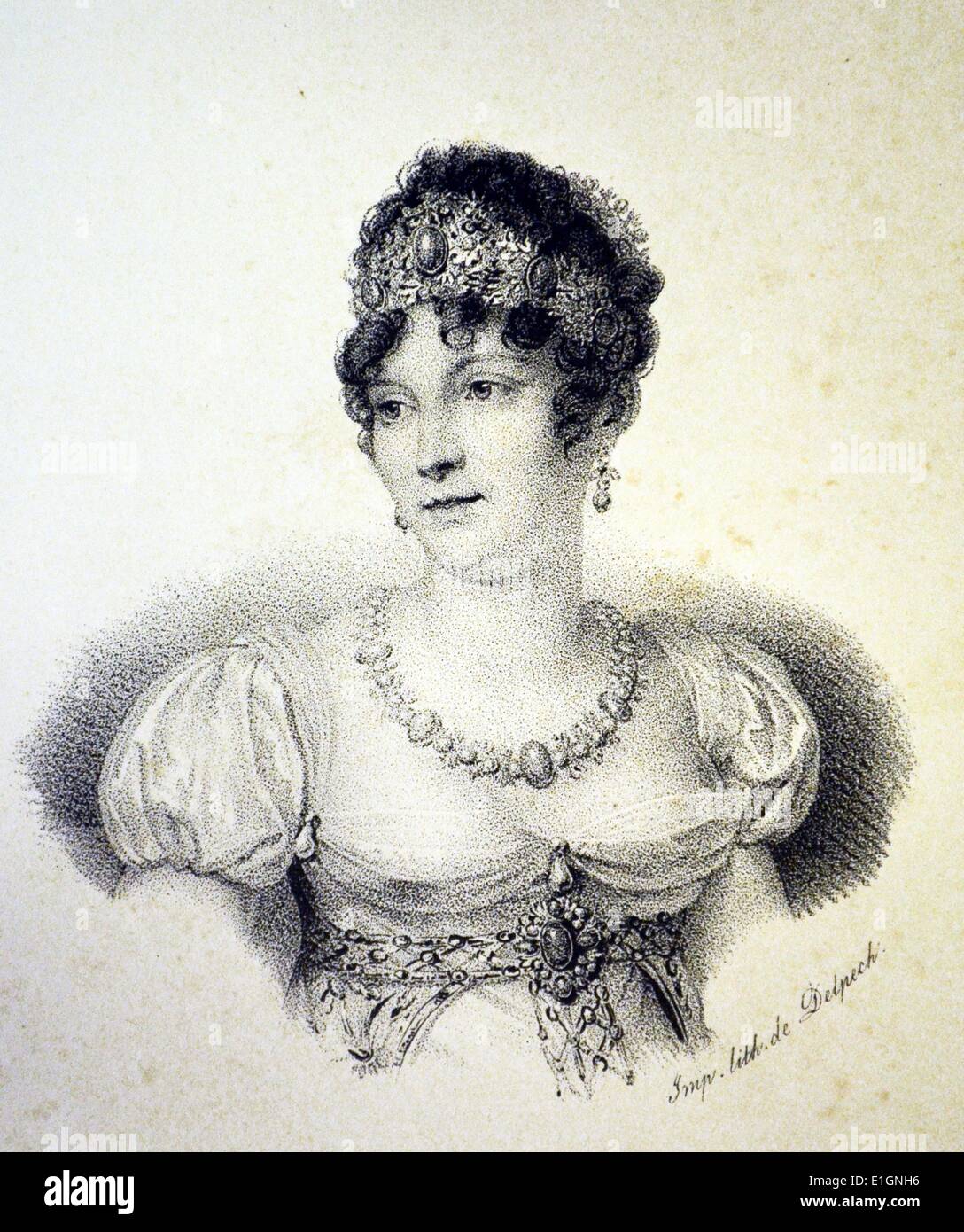 Caroline Murat (1782-1839) youngest sister of Napoleon I of France ...