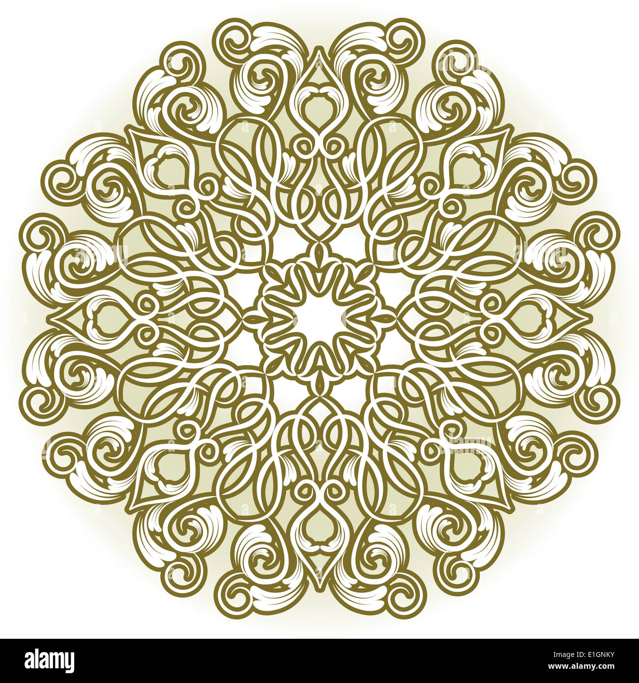 Damask pattern with gold elements Stock Photo - Alamy