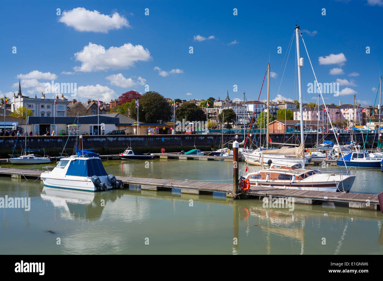 Boats in Ryde Harbour on the Isle Of Wight England UK Europe Stock ...
