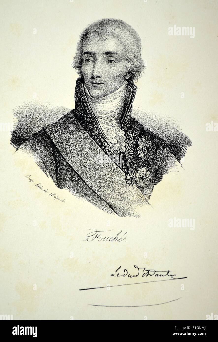 Joseph Fouche, 1st Duc d'Otrante (1759-1830) French statesman. Napoleon ...