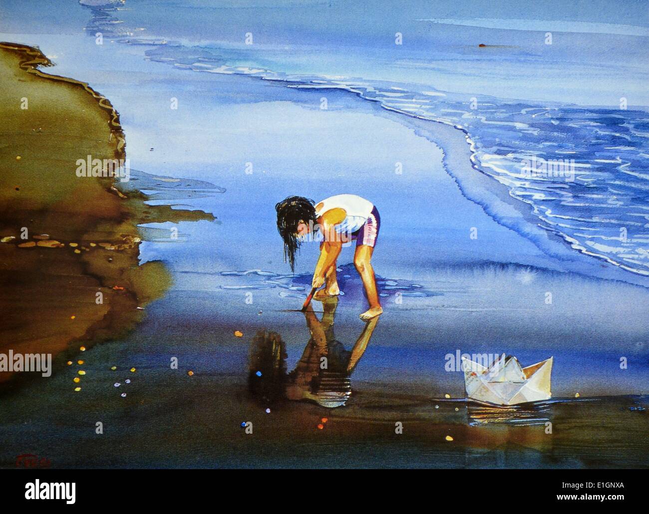 1992 watercolor hi-res stock photography and images - Alamy