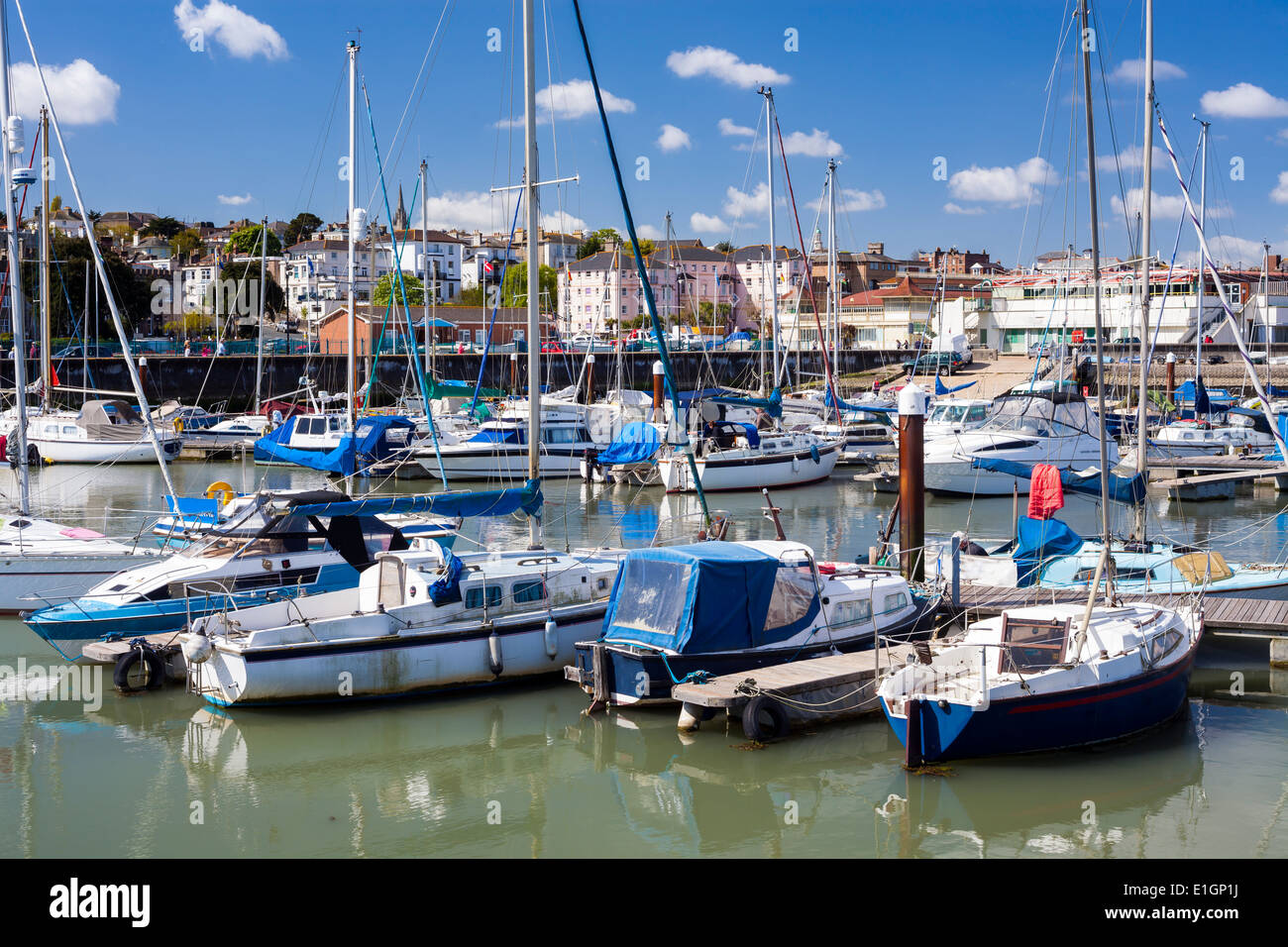 Boats in Ryde Harbour on the Isle Of Wight England UK Europe Stock ...